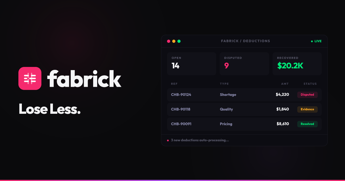Fabrick — Lose Less.